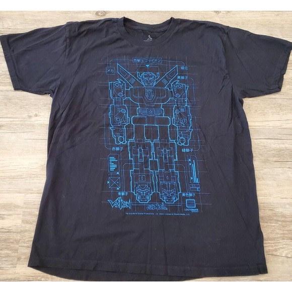 Loot Crate | Shirts | Voltron Blueprint Schematic Tee Tshirt Sz L Loot ...